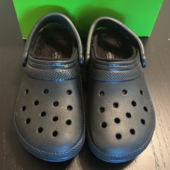 CROCS | Shoes | Black Classic Lined Clog Crocs Fuzzy Inside | Poshmark